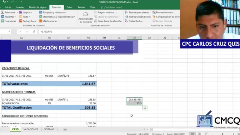 Beneficios sociales: Modelo de liquidación en Word